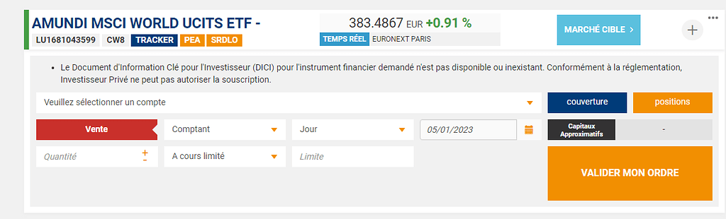 CW8 n'est plus éligible au PEA ?! - ETFs - Moning